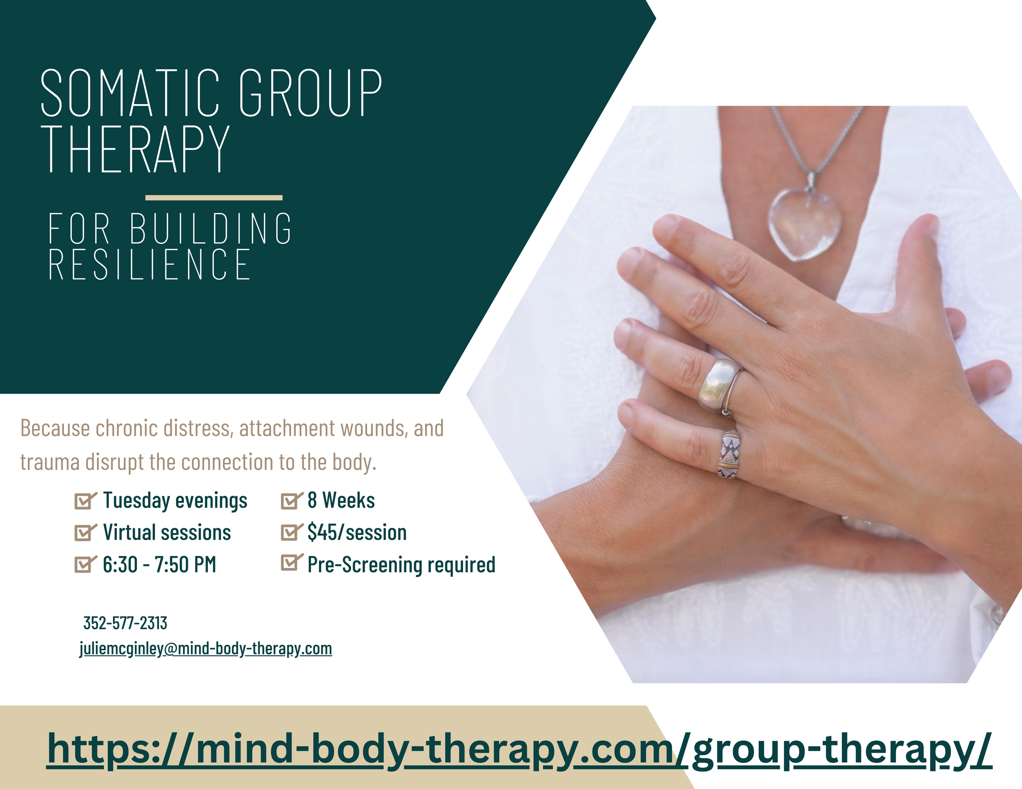 Upcoming Therapy Groups – Mind and Body Therapy